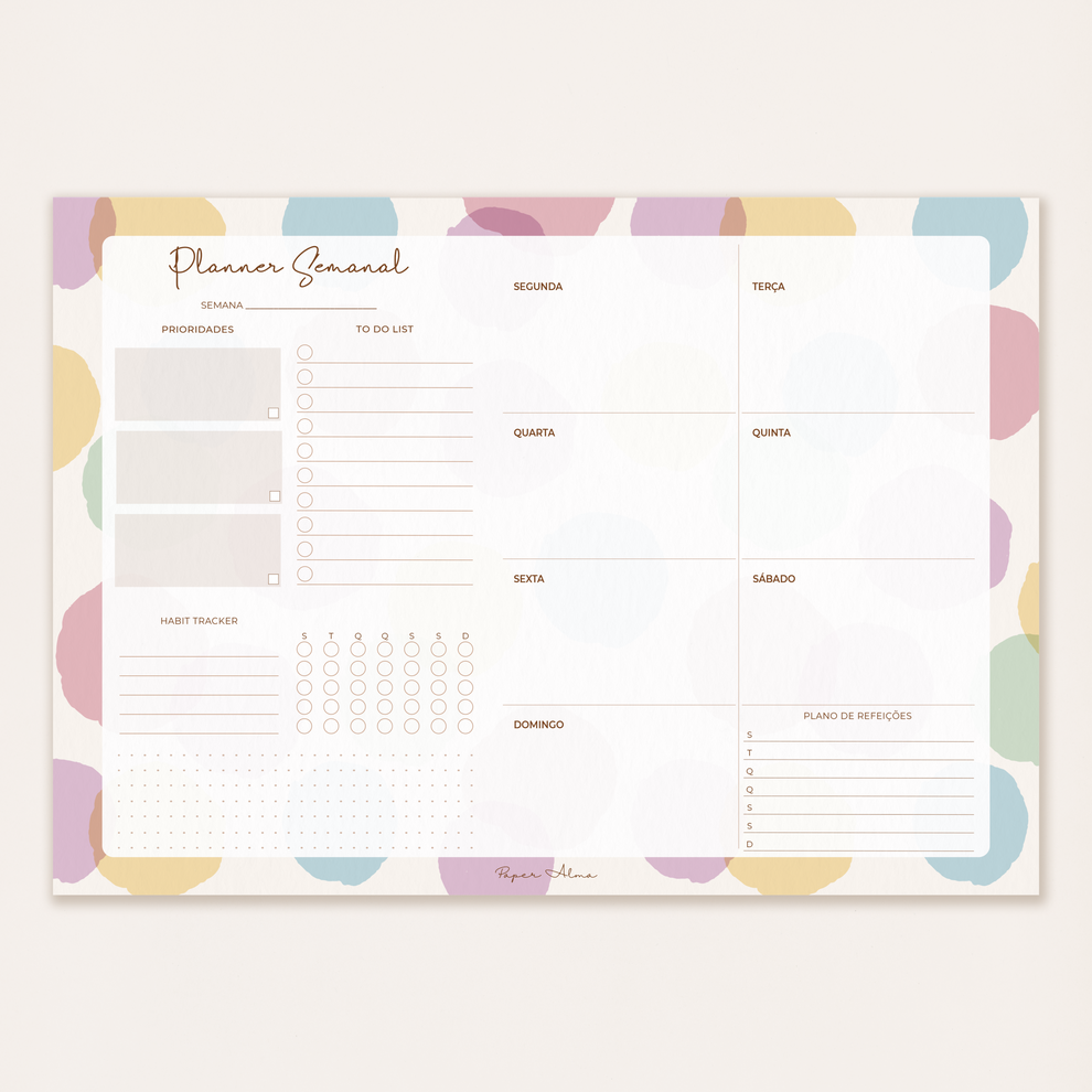 Planner Semanal | Dots – Paper Alma